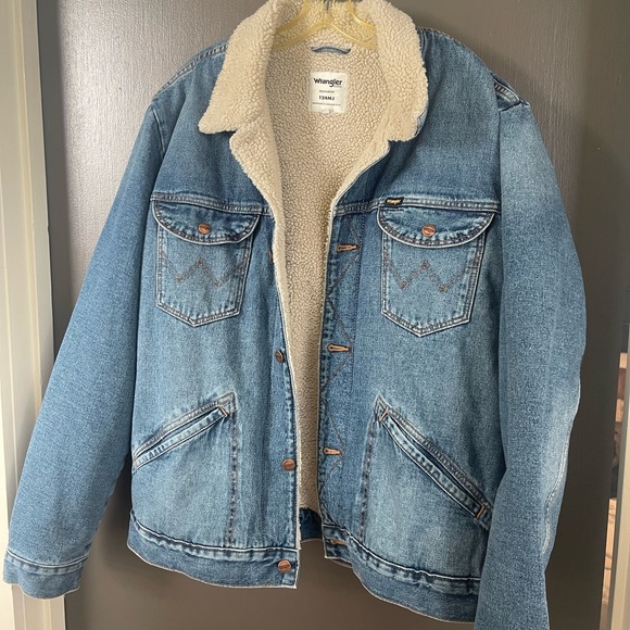 Wrangler | Jackets & Coats | Wrangler Icons Sherpa Lined Jean Jacket ...